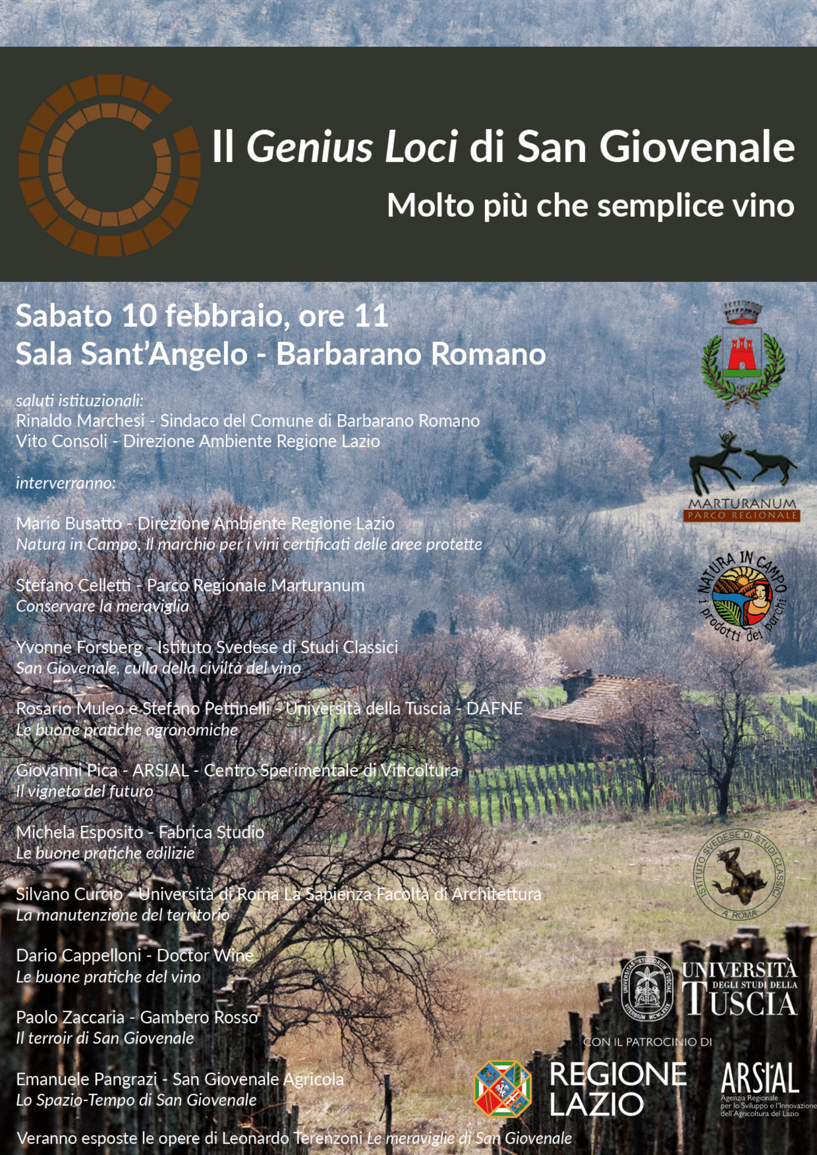 Il Genius Loci di San Giovenale, 10 febbraio 2024 Barbarano Romano ...